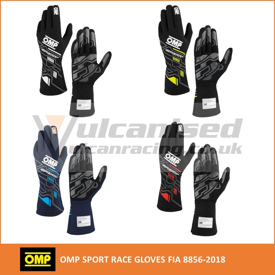 OMP FIRST RACE GLOVES FIA STANDARD 8856-2018 | Vulcan Racing Offering ...